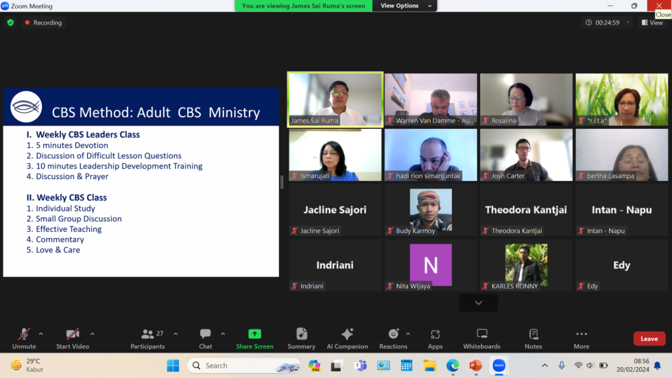 Pelatihan Community Bible Study (CBS) untuk Kartidaya (Online ...